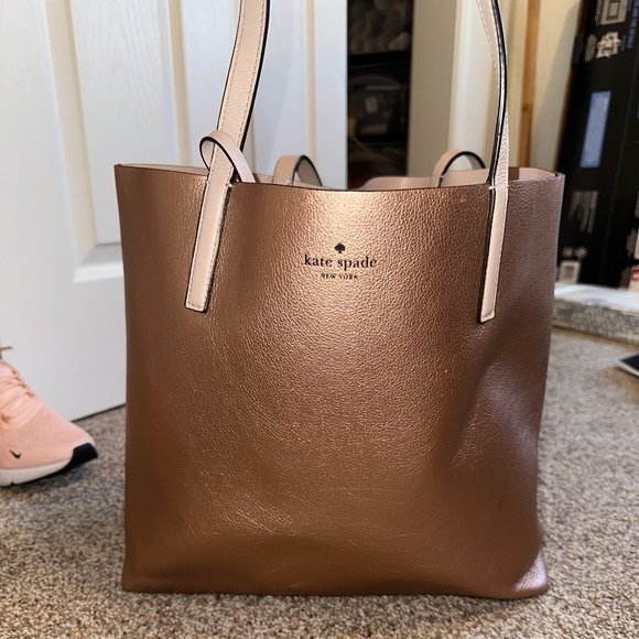 kate spade | Bags | Kate Spade Reversible Tote In Rose Gold | Poshmark